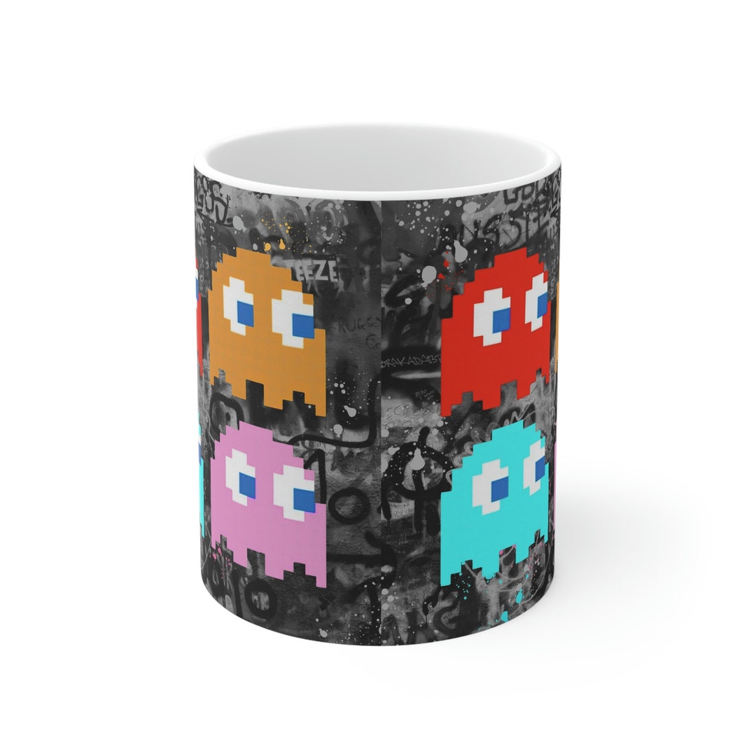 Pac-man Ghosts Video Game Graffiti Ceramic Mug 11oz Warhol - Etsy