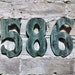 4-inch Corrugated Metal Number - Etsy
