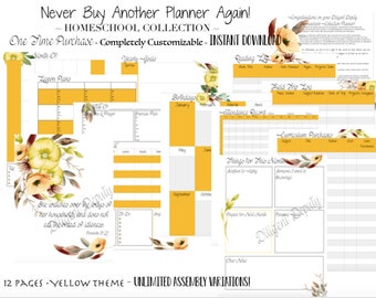 Customizable Christian Homeschool Planner Download Printable TEAL ...