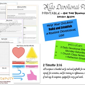COMBO PACK Kids Devotional Pack & Kids Prayer Journal Pack ~ Christian ...