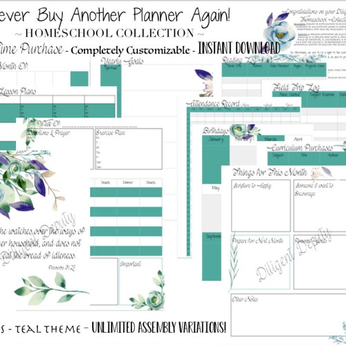 Customizable Christian Homeschool Planner Download Printable - Etsy