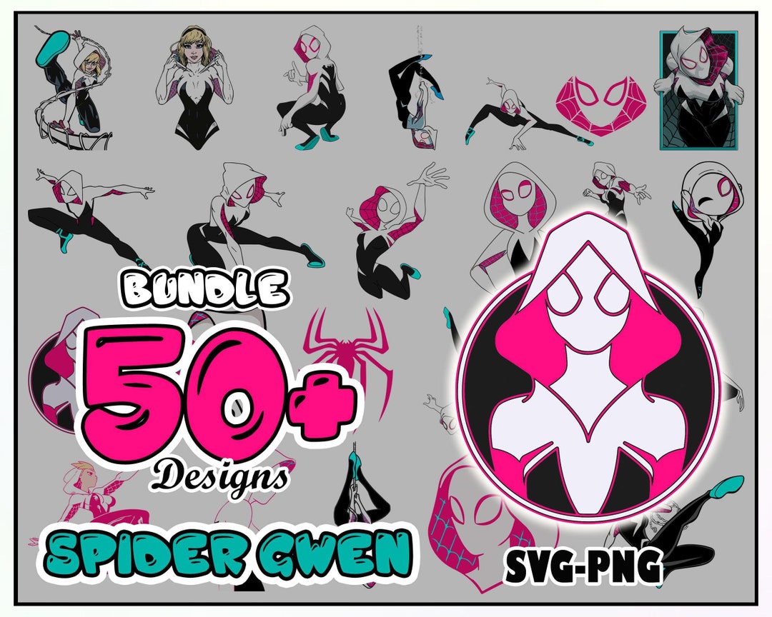 Ghost Spider Svg Bundle Cartoon, Svg Png EPS Dxf Clipart, Vector Cricut ...