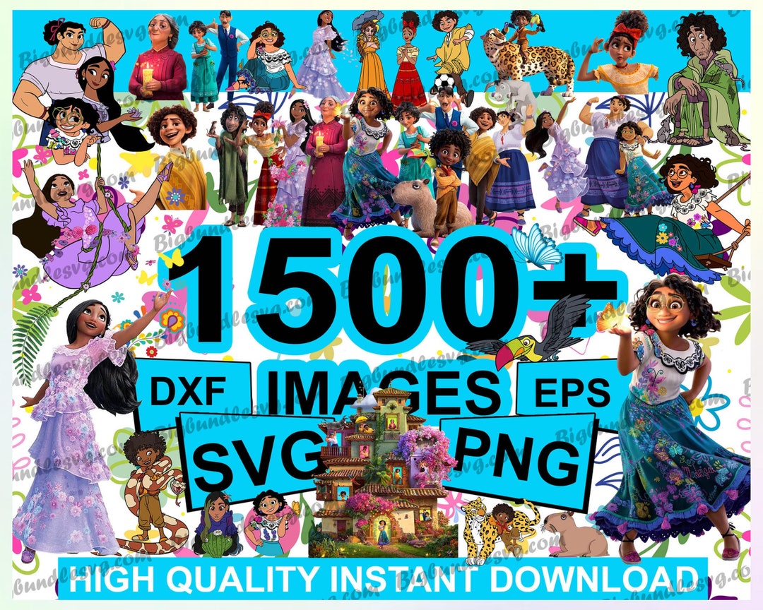 Encanto SVG Bundle, Encanto PNG Clipart, Encanto Cricut Layered Files ...