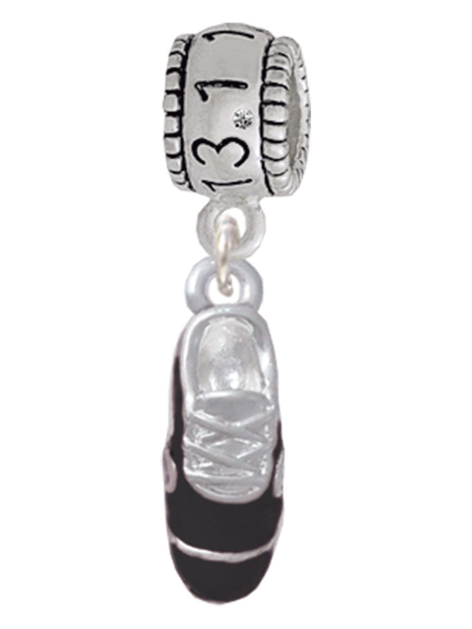 Running Shoe Charm Bead Dangle, Sneaker Bead Charm, Marathon Charm Bead ...