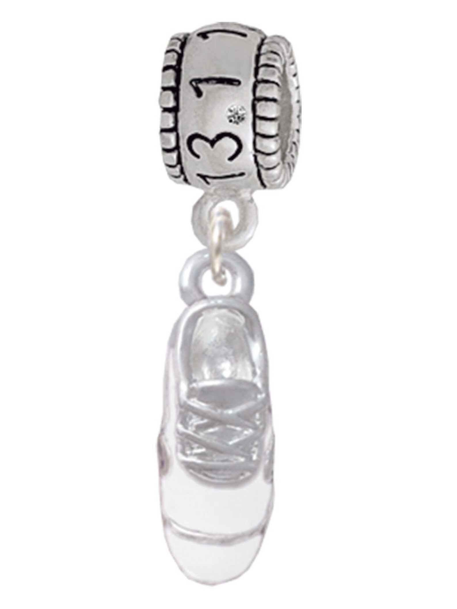 Running Shoe Charm Bead Dangle, Sneaker Bead Charm, Marathon Charm Bead ...