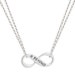 Silver Plated Infinity Symbol Double Chain Necklace: 18 Inches Long ...
