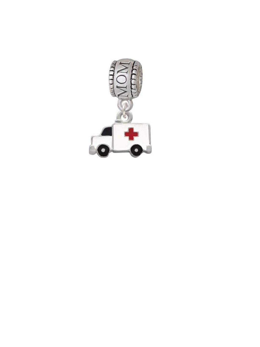 Silvertone Ambulance With Cross Family Charm Bead: Mom, Grandmother ...