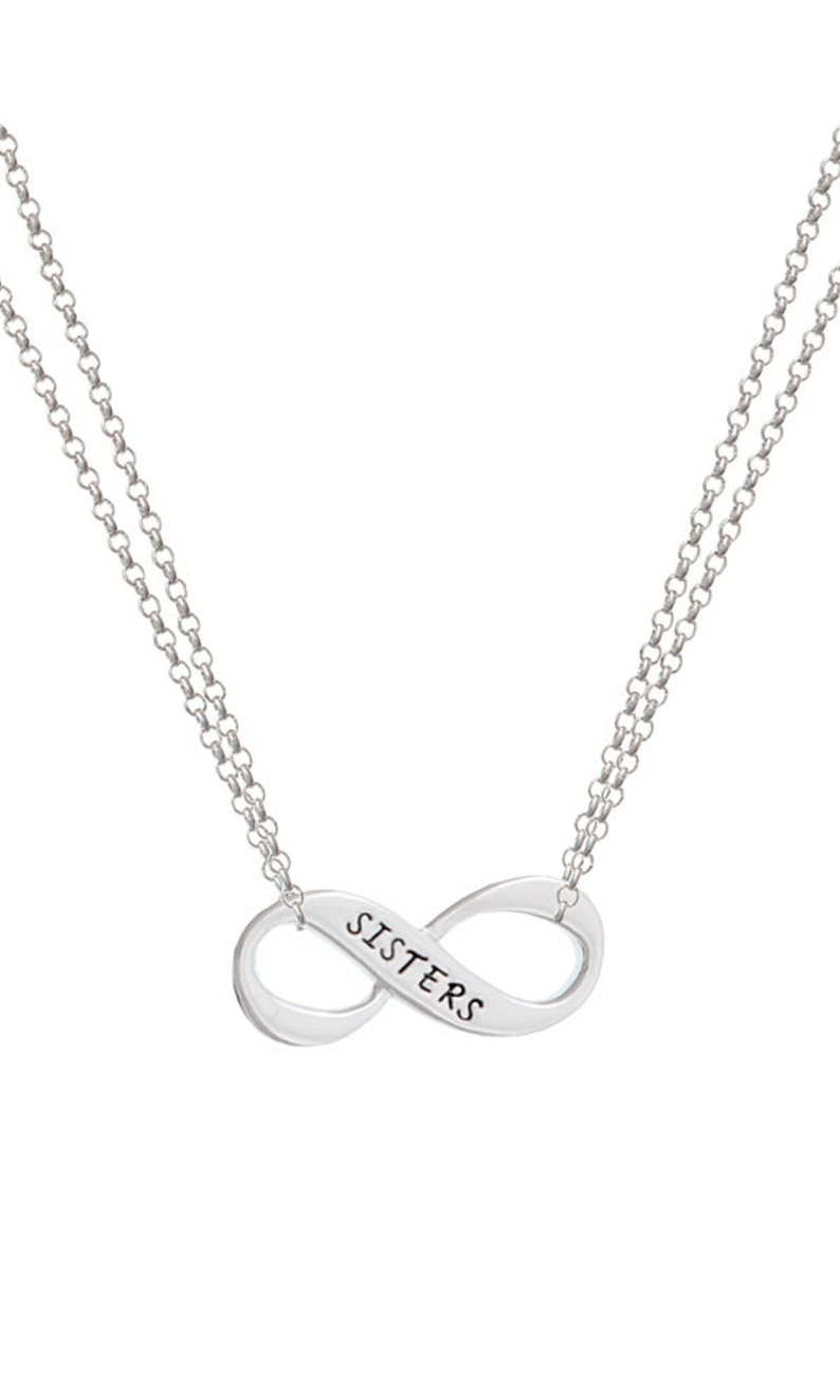 Silver Plated Infinity Symbol Double Chain Necklace: 18 Inches | Etsy