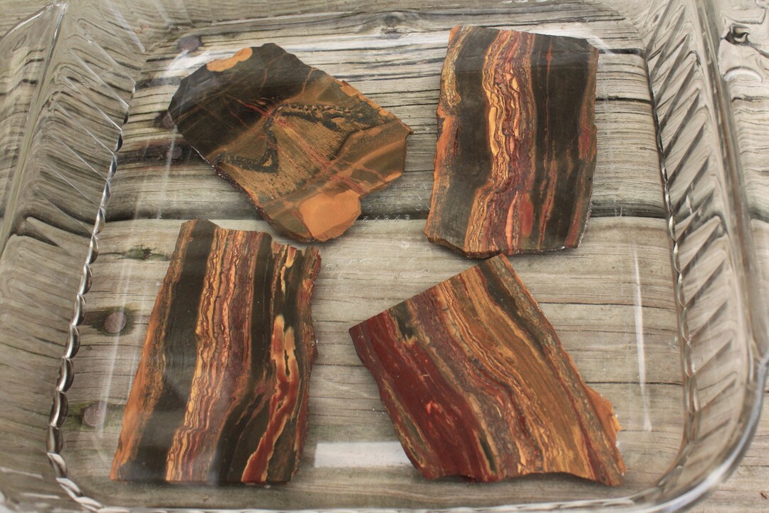 Tiger Eye Slabs, 1 African and 3 Marra Mamba From Australia - Etsy