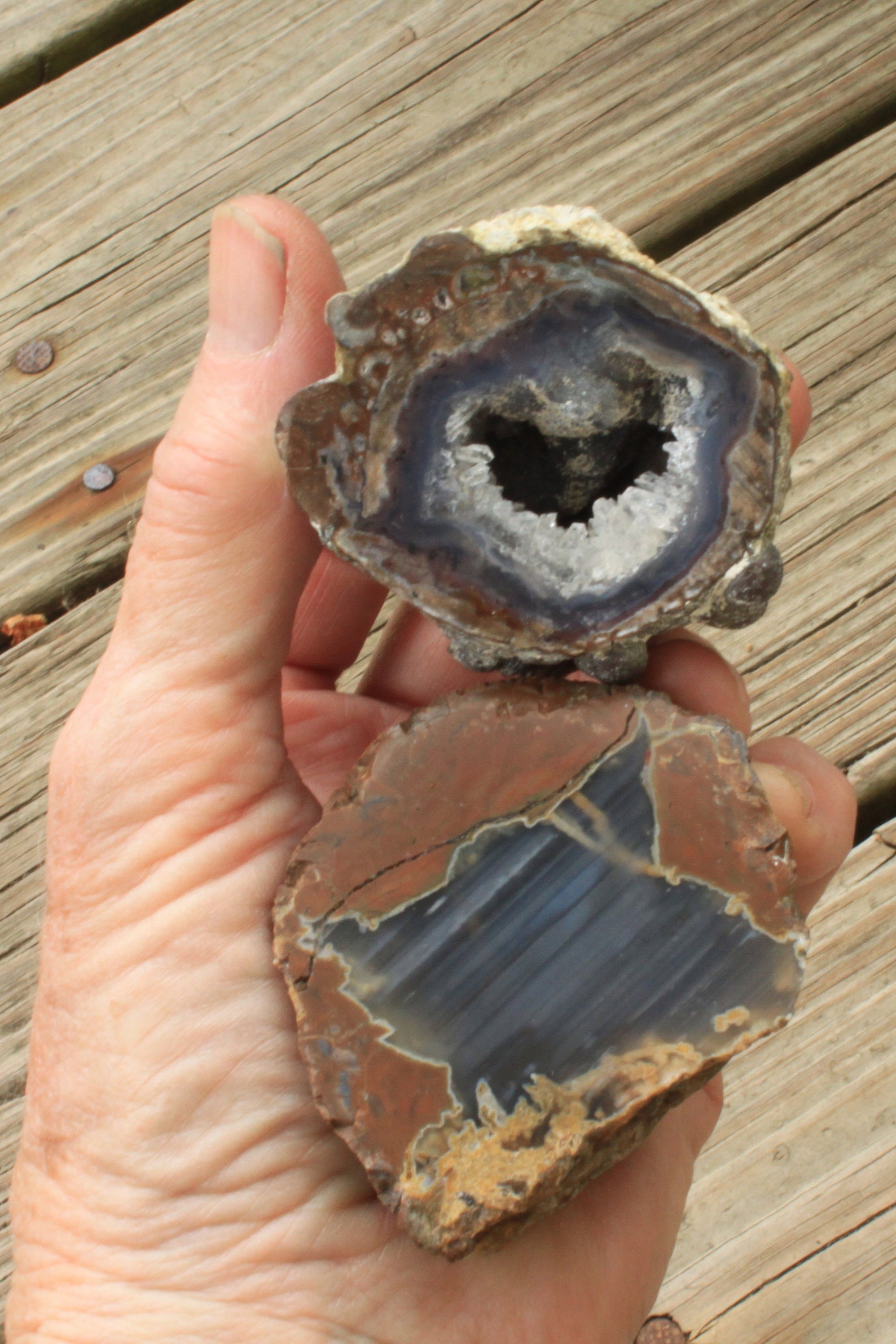 Small Polished Geode or Thunderegg Halves - Etsy