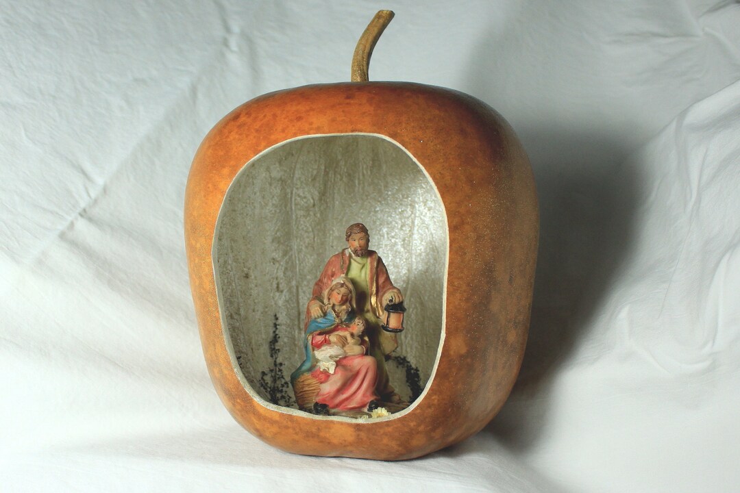 Apple Gourd Christmas Nativity Scene - Etsy