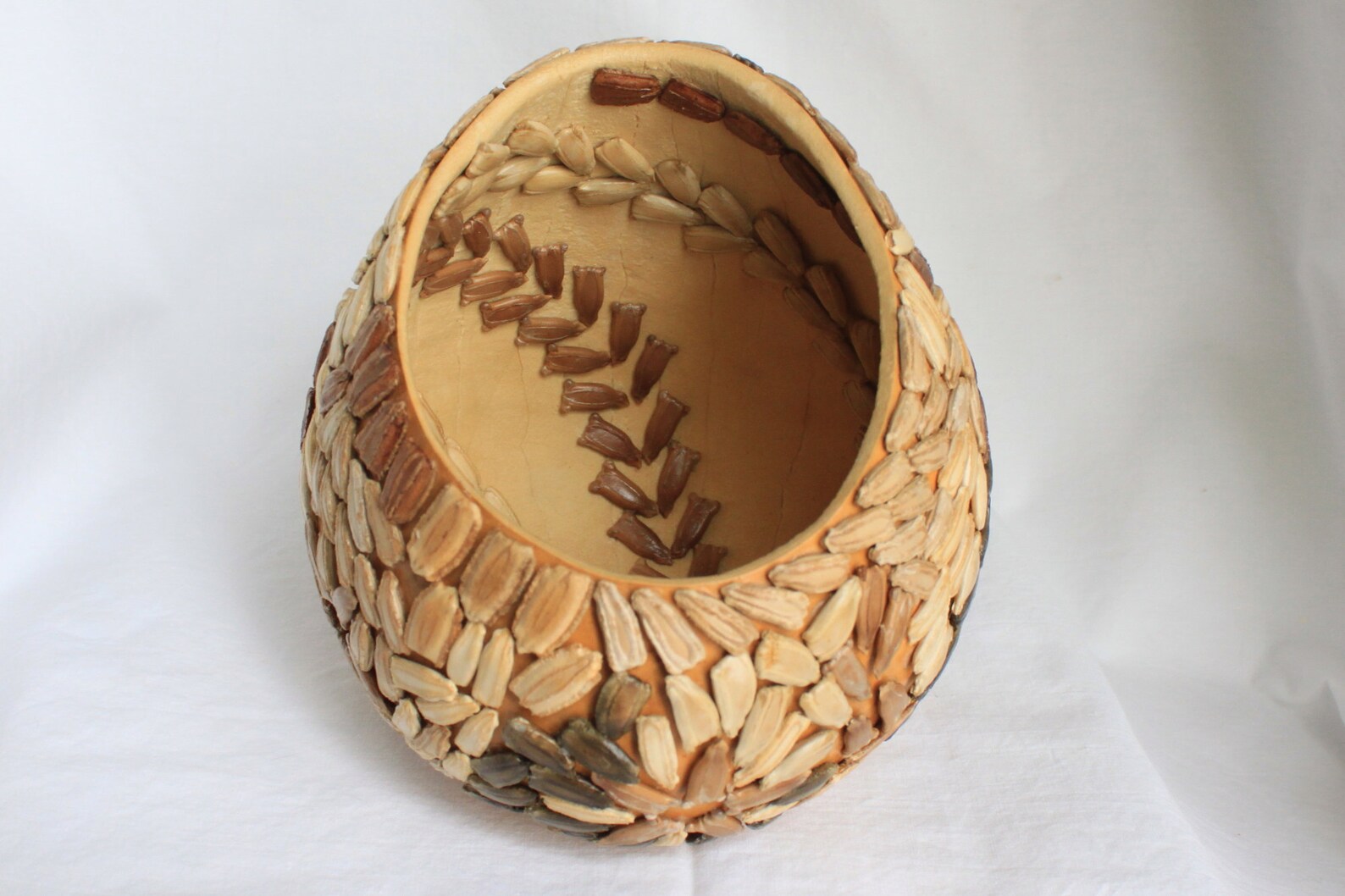 Gourd Bowl Decorated With Colorful Gourd Seeds Inside and Out - Etsy