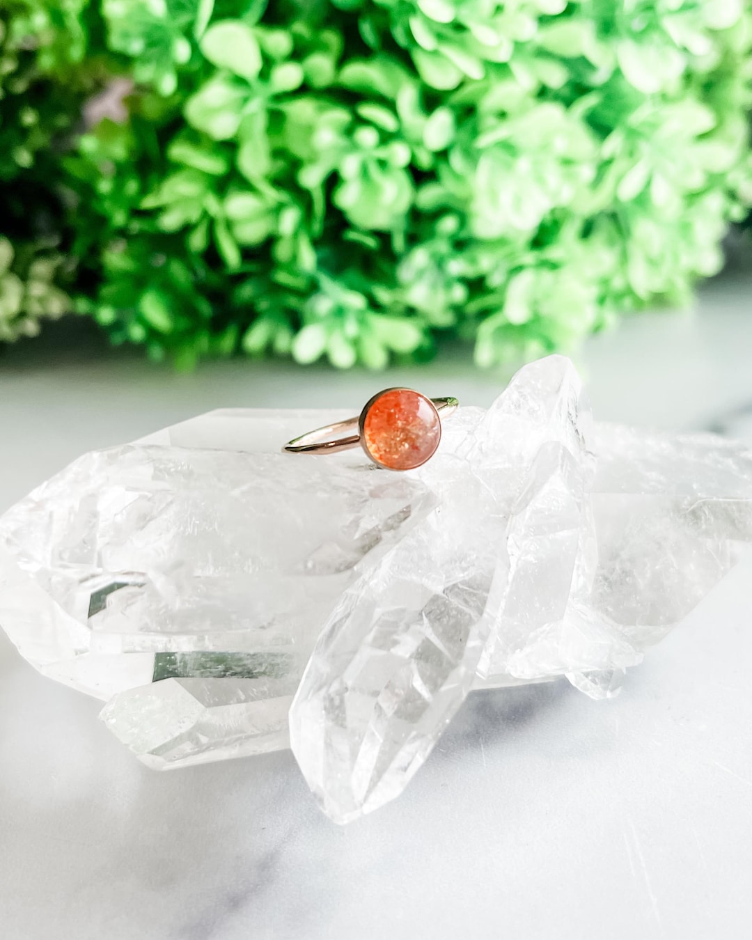 Sunstone Gemstone Ring, Intention Jewelry, Gold Ring, Crystals for ...