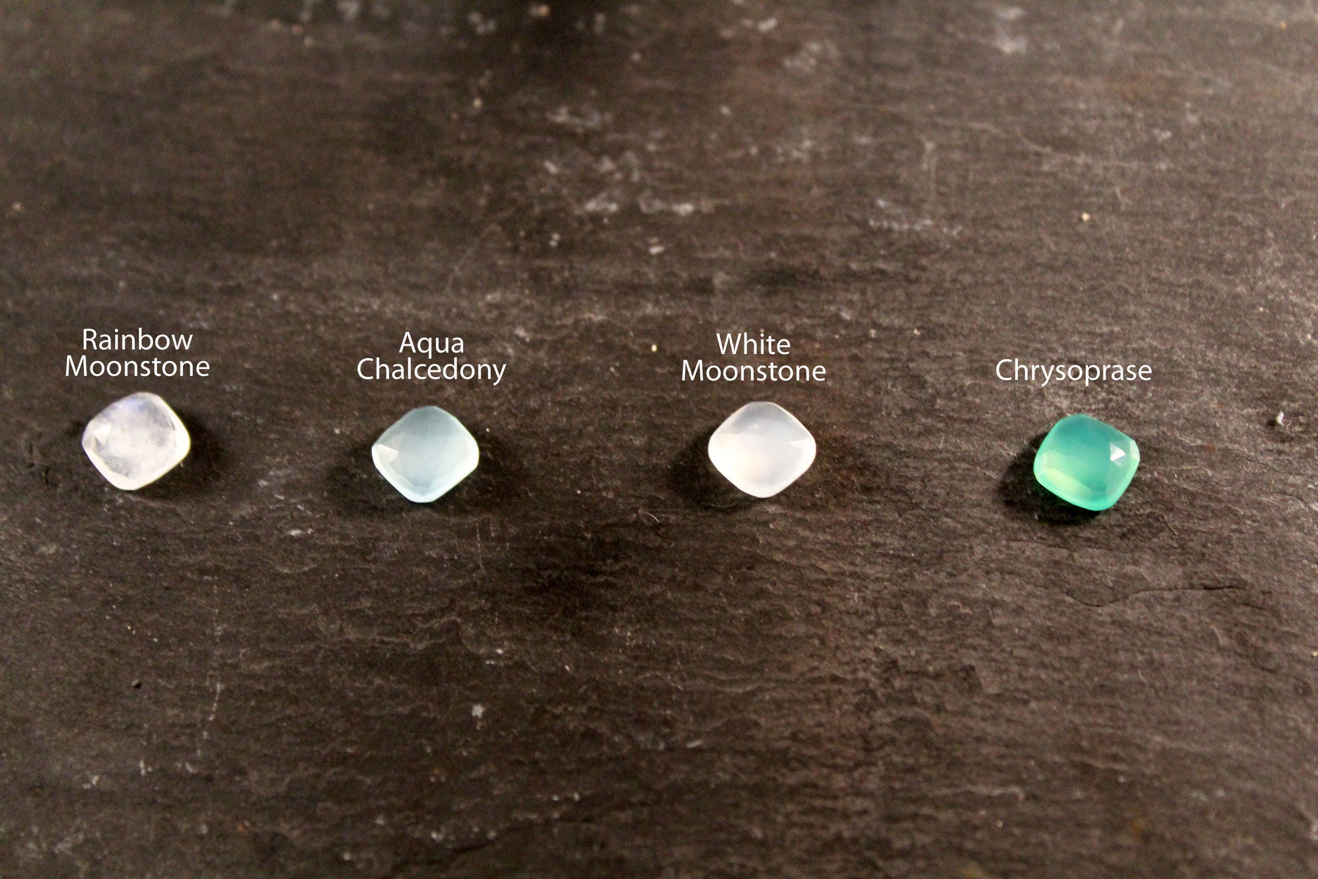 Chrysoprase gemstone ring cushion cut ring alternative | Etsy