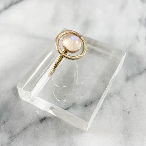 Orbit Gemstone Ring, Saturn Style Ring, Opal Jewelry, Moonstone Jewelry ...