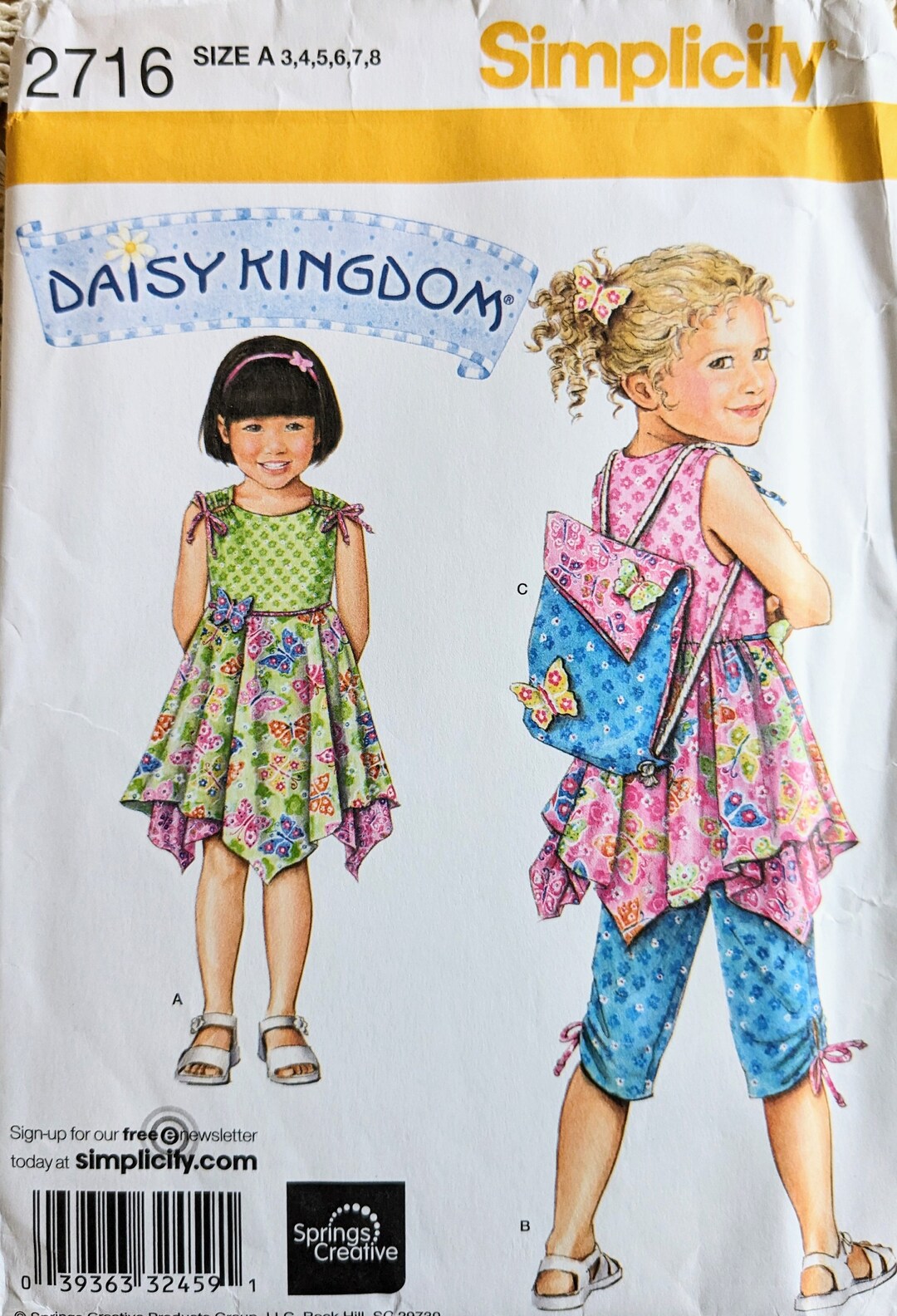 Daisy Kingdom Pattern / Simplicity Pattern 2716 / Child's Dress, Top ...
