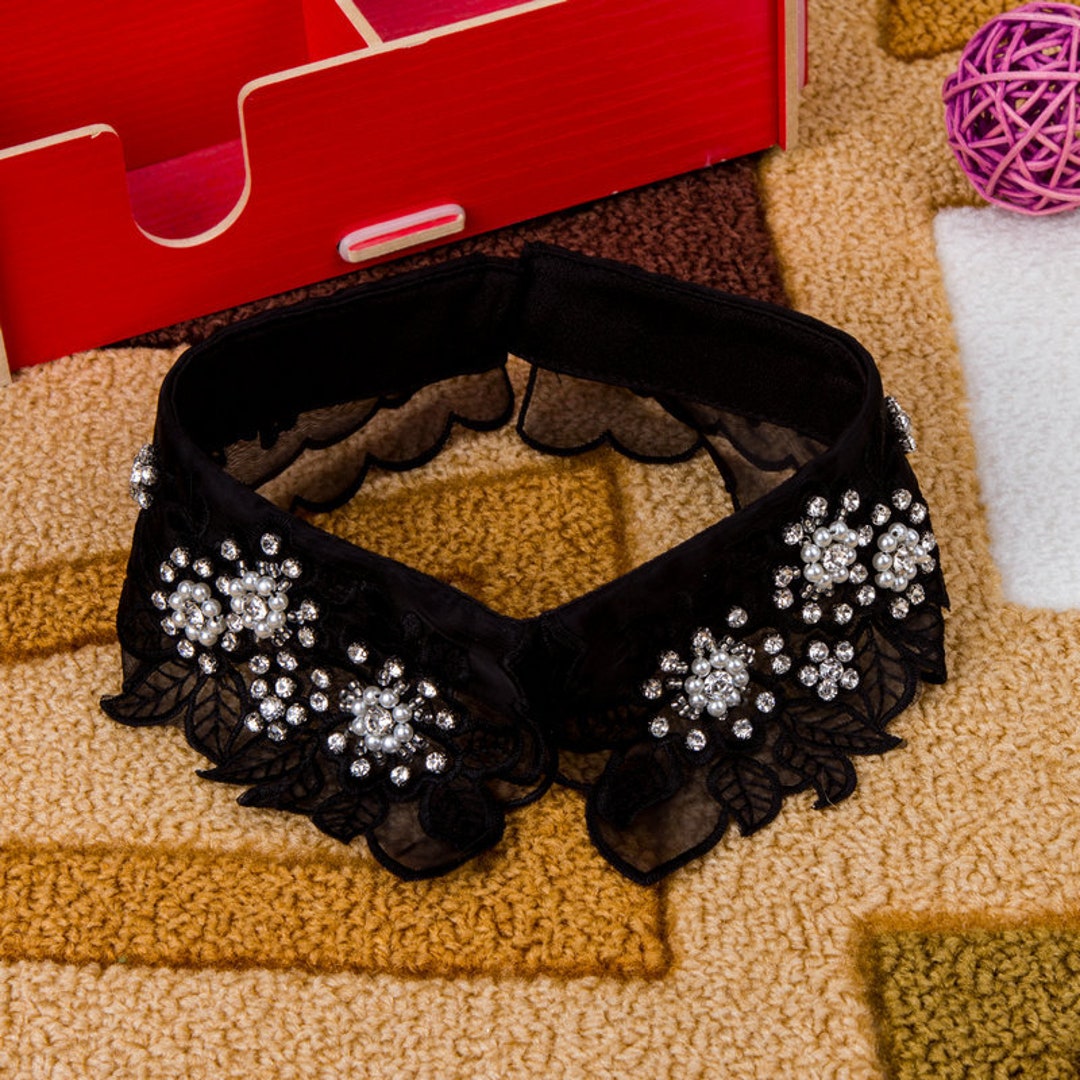 Vintage Collar, False Collar, Detachable Shirt Collar, Black Color ...