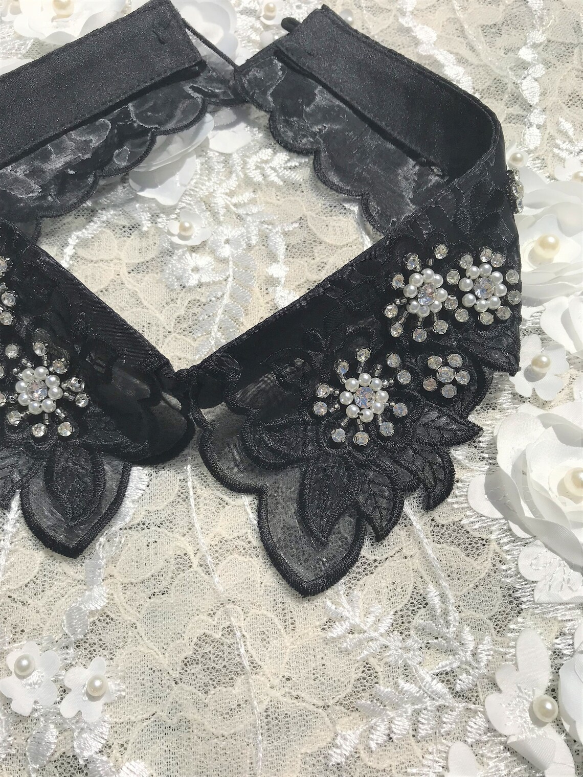 Vintage Collar, False Collar, Detachable Shirt Collar, Black Color ...