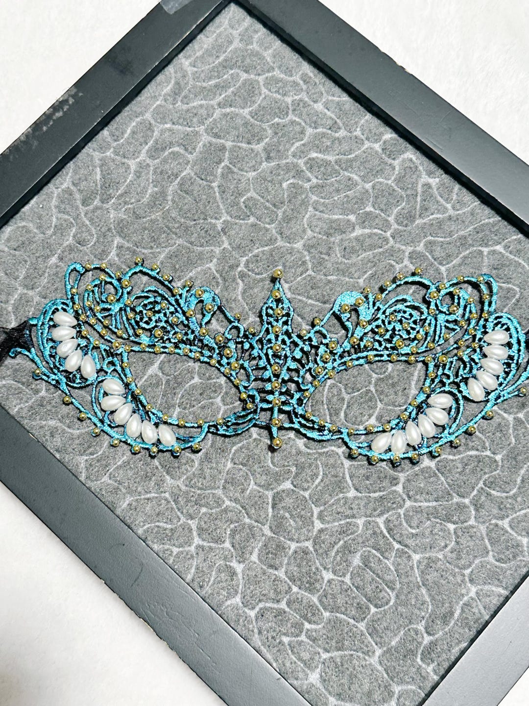 Blue Color Lace Masquerade Mask, Vintage Venetian Mask for Ball Party ...