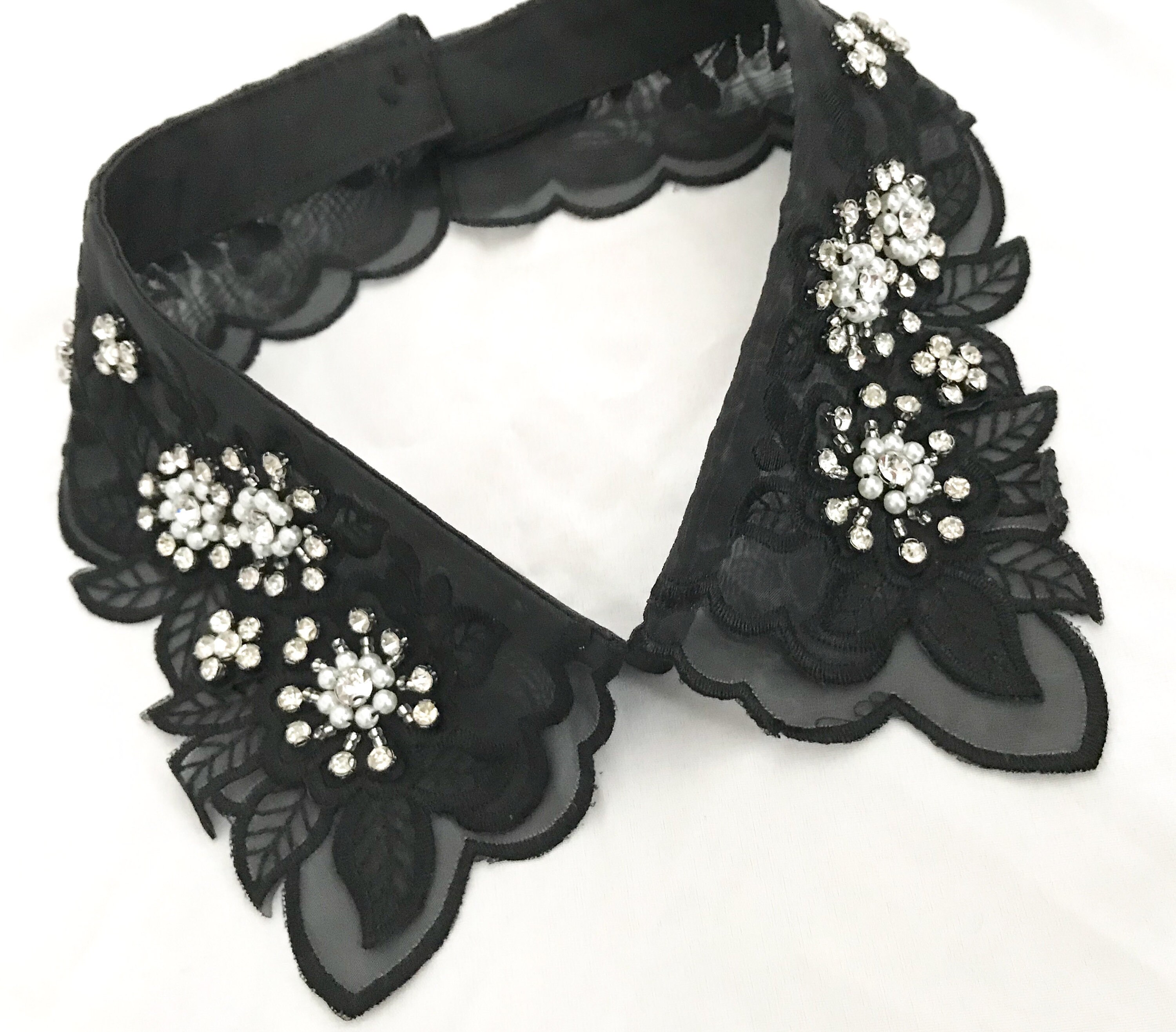 Vintage Collar, False Collar, Detachable Shirt Collar, Black Color ...