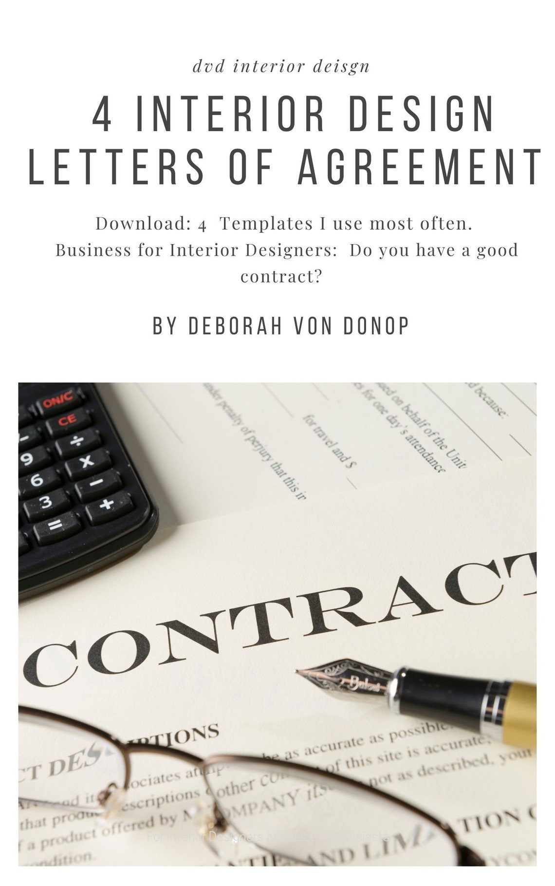 E-book- 4 Interior Design Letters of Agreement- PDF Format - Etsy