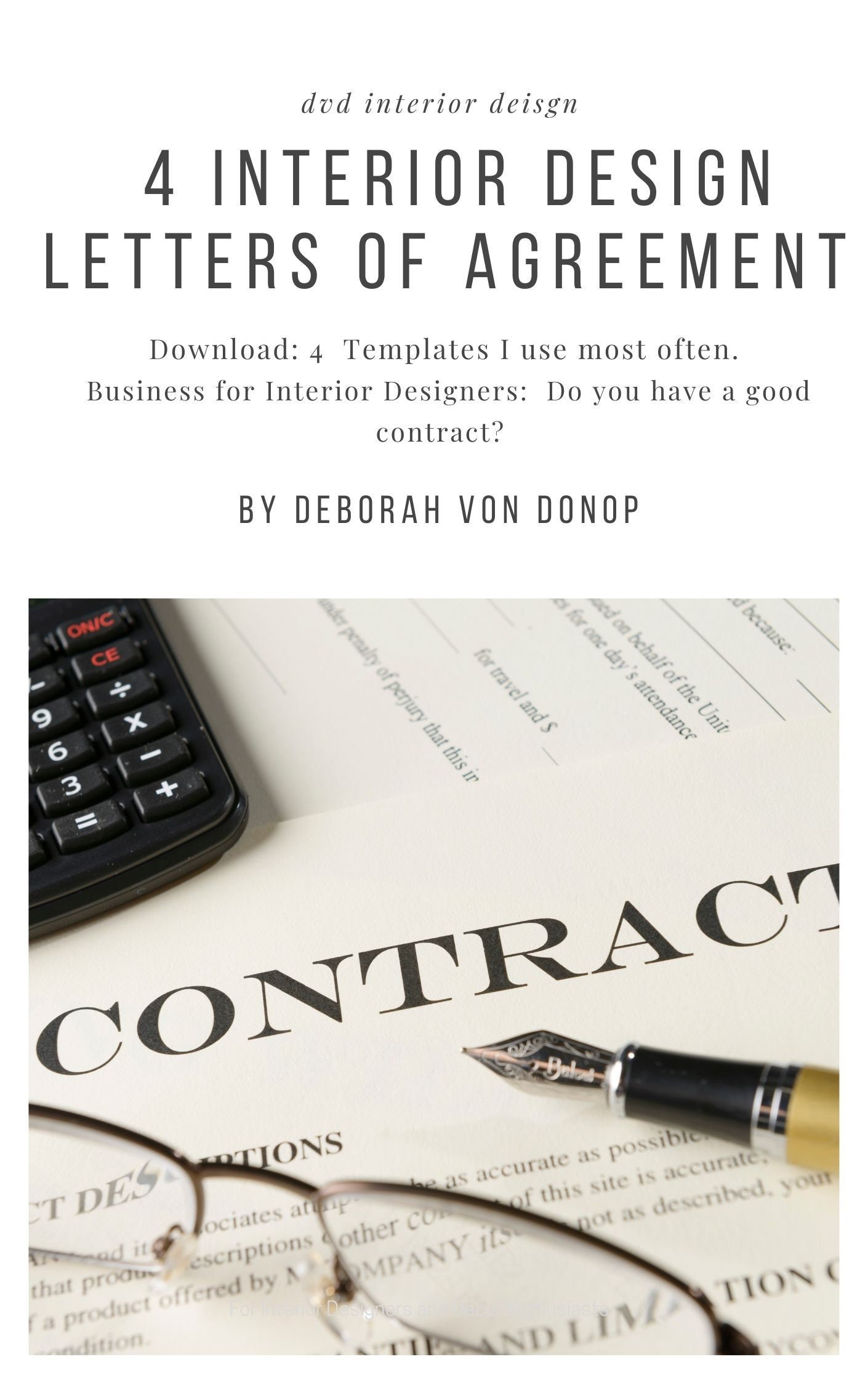 E-book- 4 Interior Design Letters of Agreement- PDF Format - Etsy