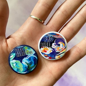 Pro Life Pinback Button - Etsy
