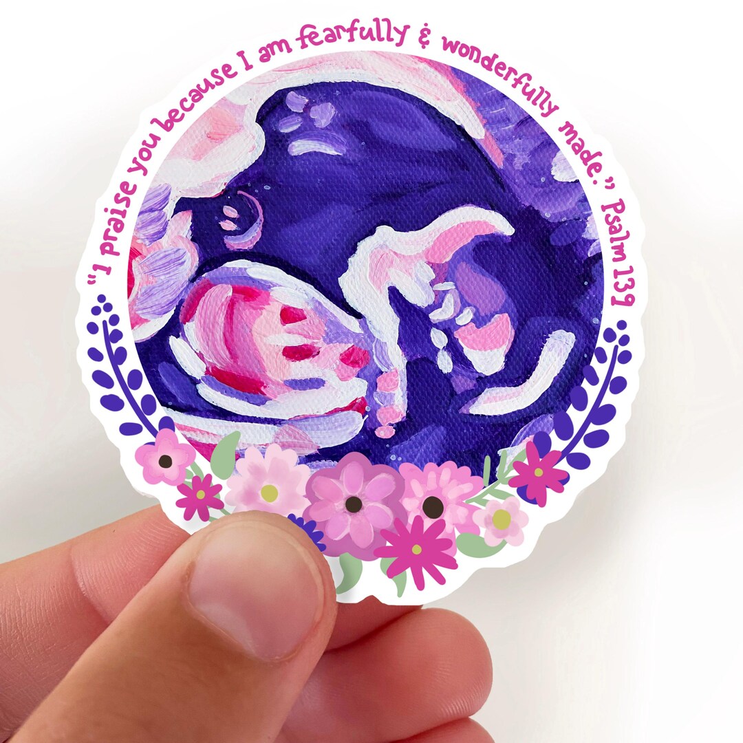 Pro-life Floral Ultrasound Stickers, Sonogram Vinyl Decals - Etsy