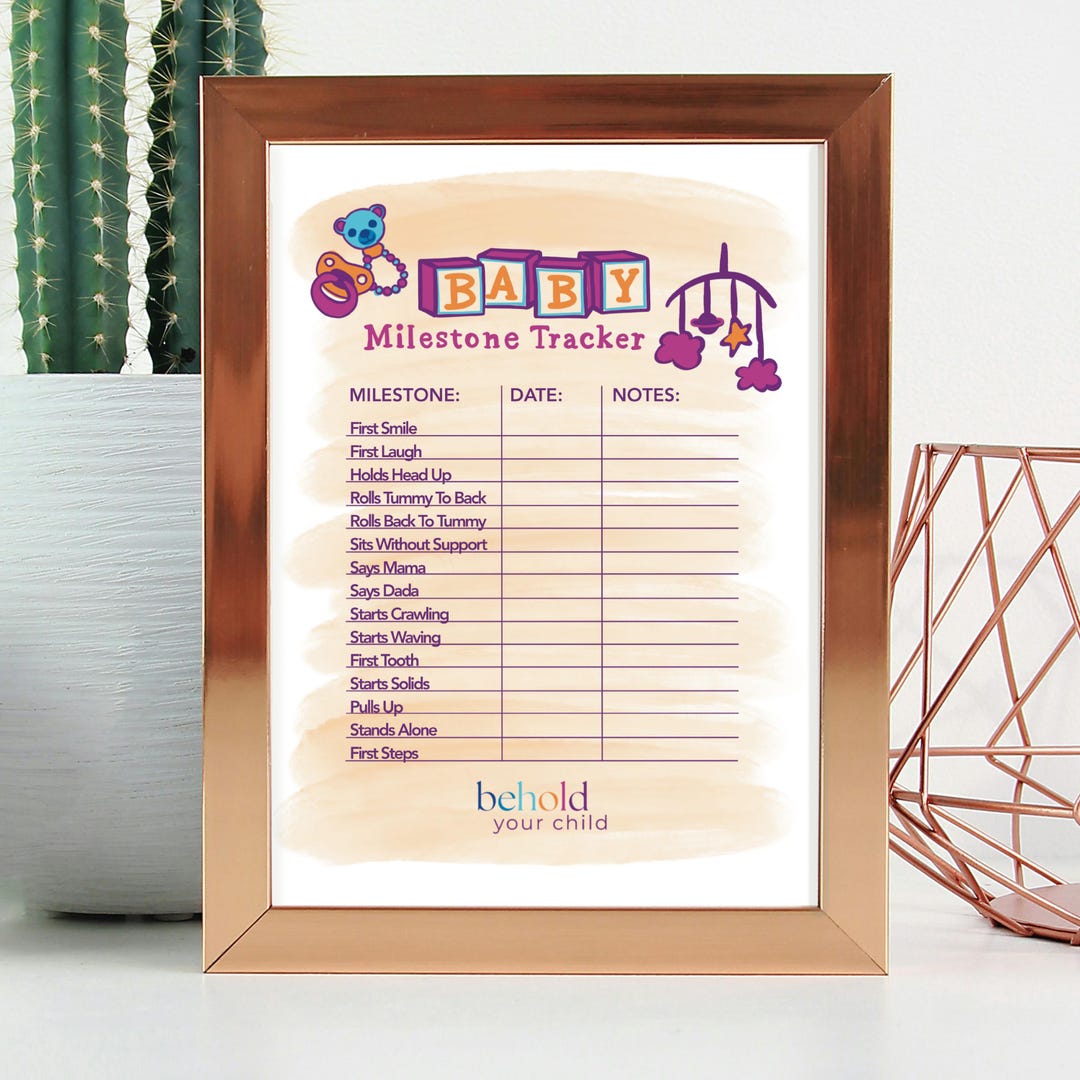 Baby Milestone Tracker, Printable Baby's First Key Milestones, Instant ...
