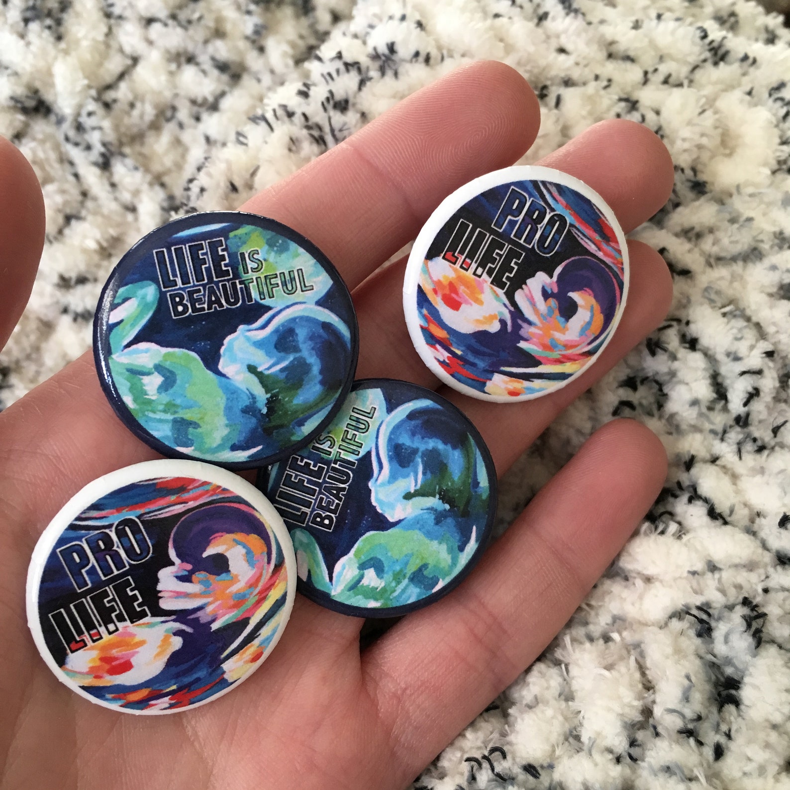 Pro Life Pinback Button - Etsy