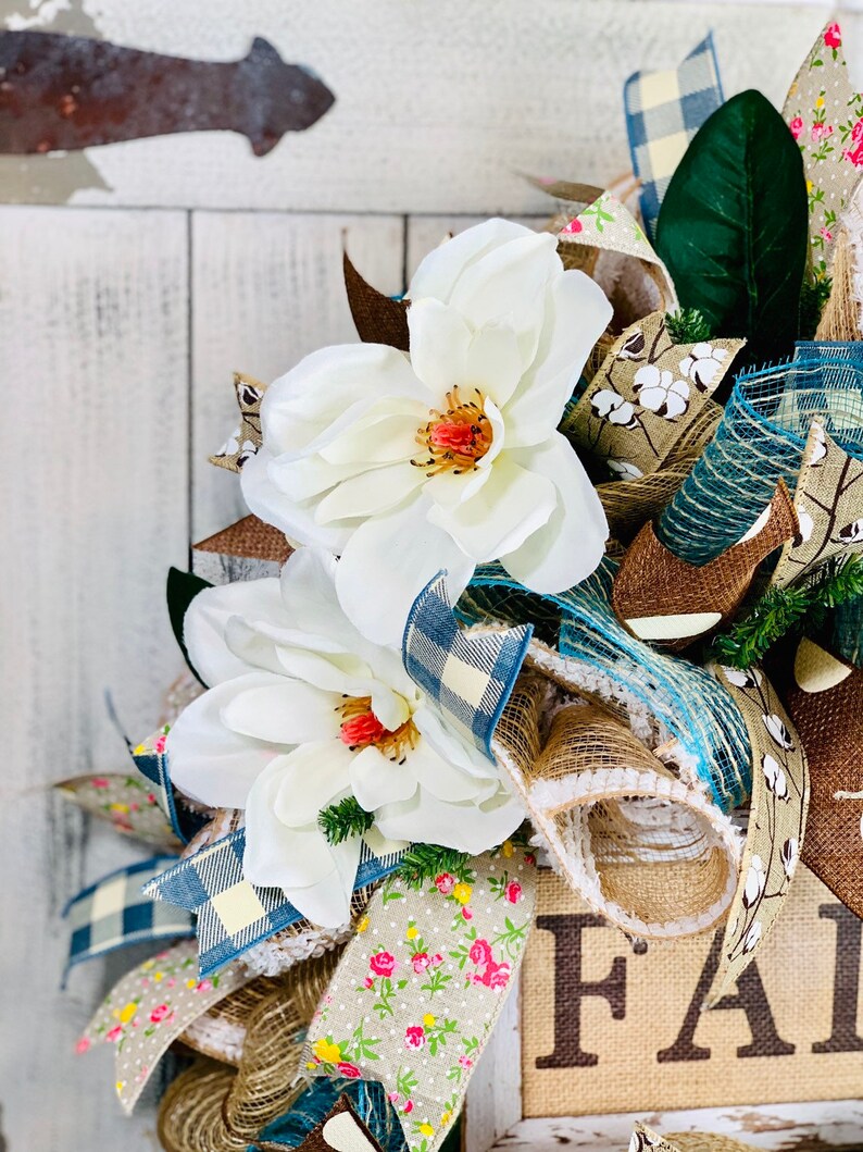 Everyday Spring Magnolia Wreath Easter Wreath Front Door - Etsy