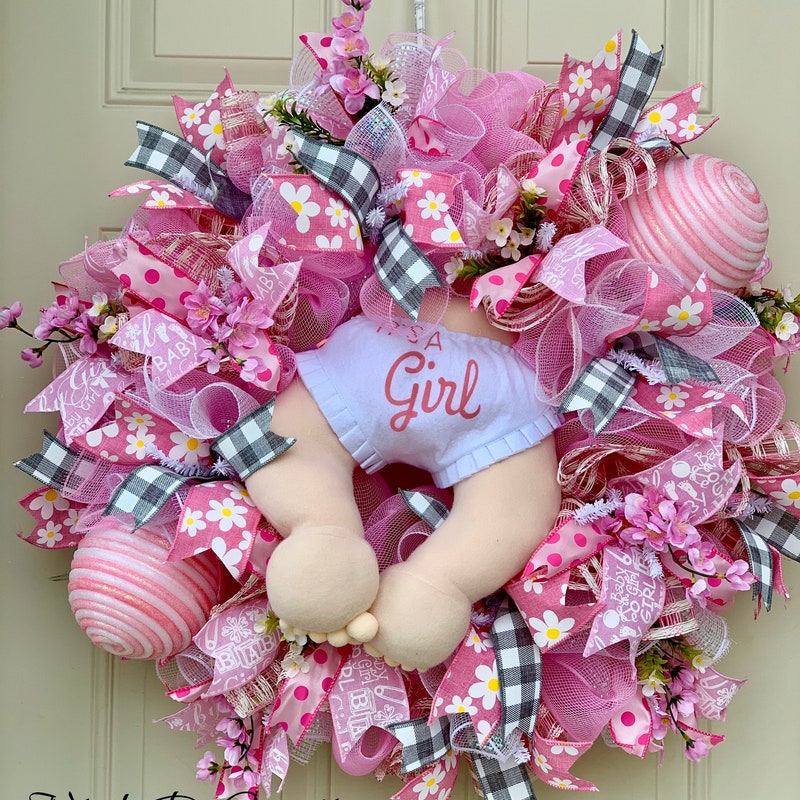 Baby Girl Wreath - Etsy
