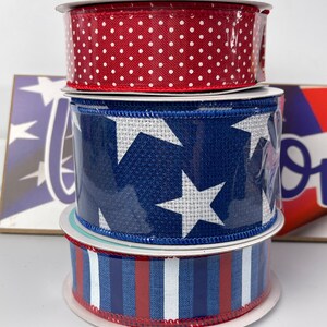 Patriotic Welcome Sign With Coordinating Wired Ribbons, DIY 4th of July ...