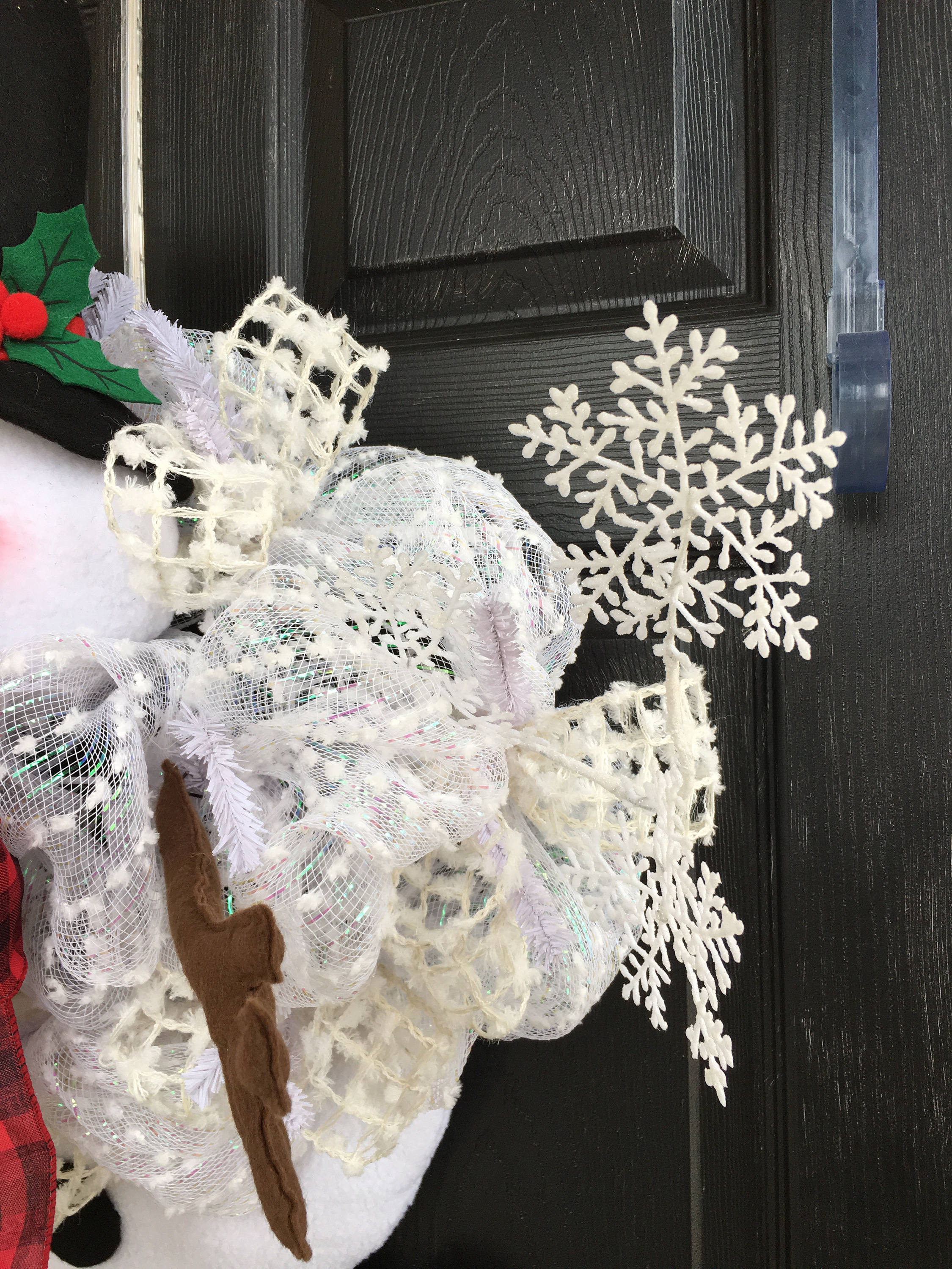 Snowman Character Wreath- Christmas Deco Mesh Wreath- Holiday Wreath ...