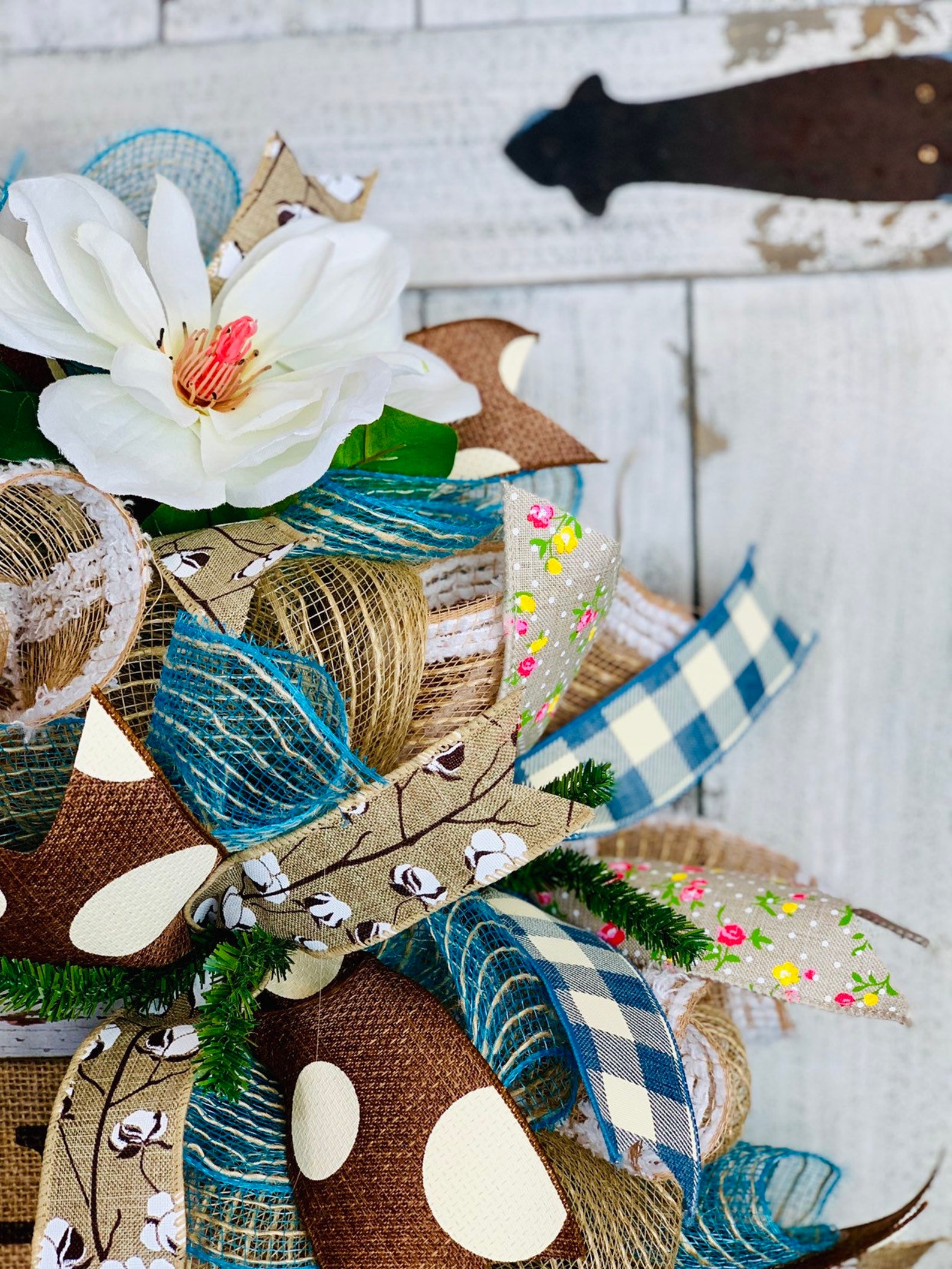 Everyday Spring Magnolia Wreath Easter Wreath Front Door - Etsy