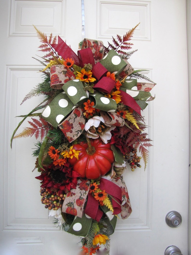 Fall Swag Fall Autumn Swag-swag for Front Door Everyday | Etsy