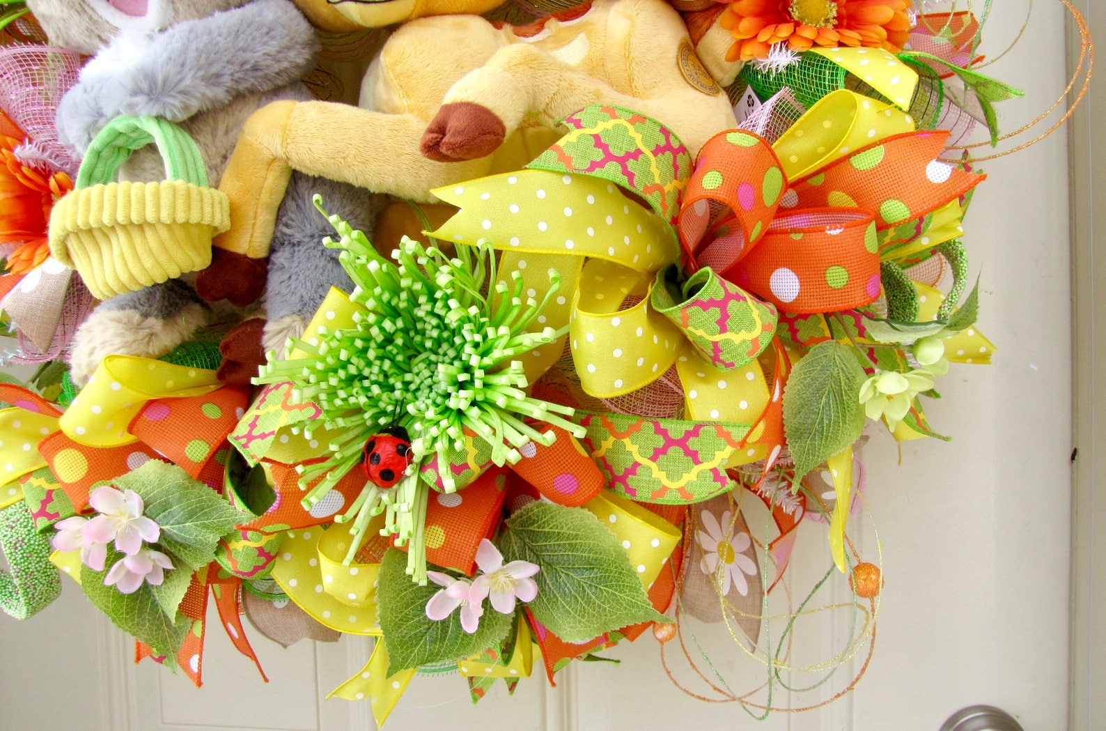 Easter Wreath -deco Mesh Wreath- Front Door Wreaths- Spring Wreath ...