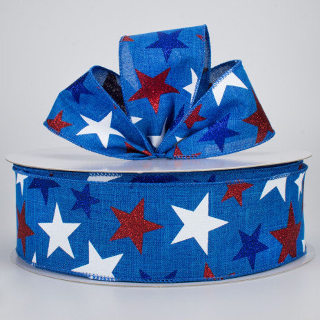 Wired Ribbon - 4th of July Ribbon - Patriotic Ribbon - American Flag ...