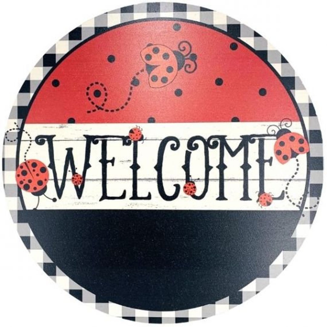 Welcome Sign, Summer Sign, Porch Sign, Lady Bug Decor, Summer Home ...