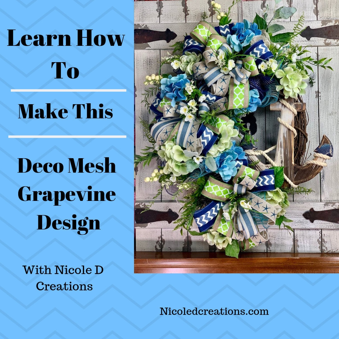 How to Video, How to Wreath, Wreath Tutorial, Summer Wreath, Grapevine ...