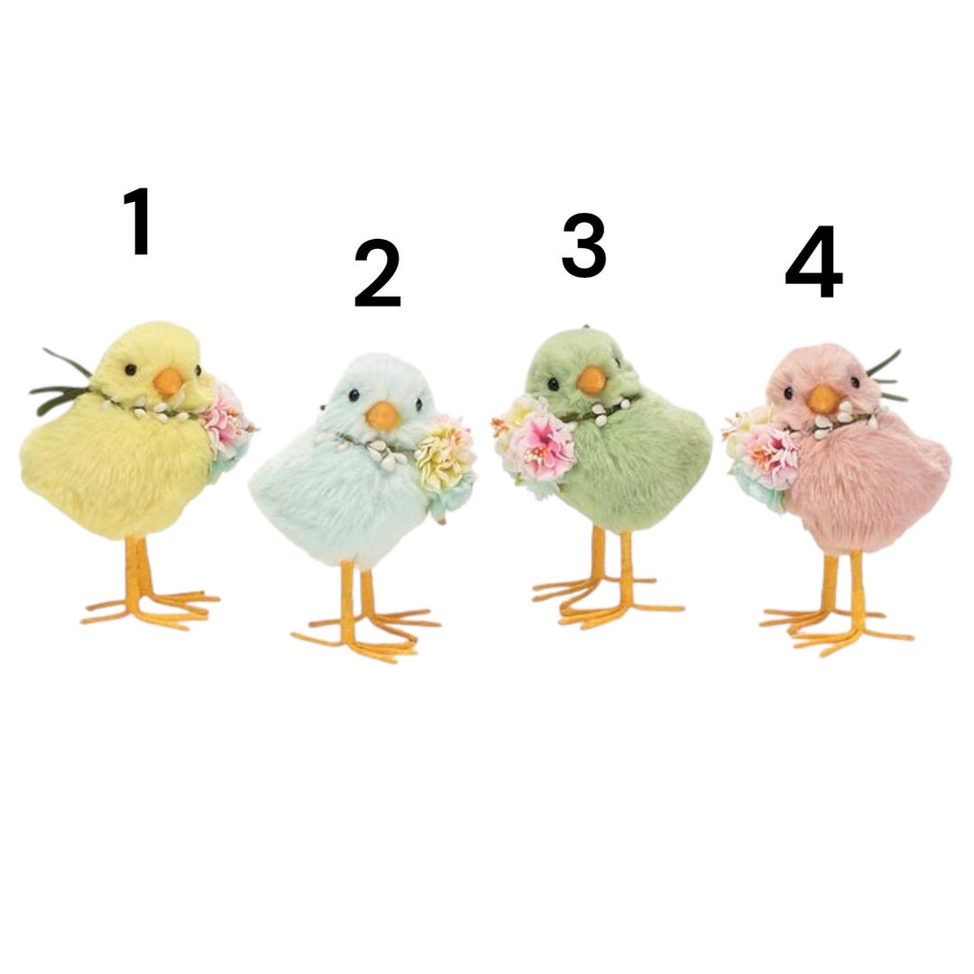 Easter Baby Chicks for Home Decor Fluffy Easter Chicks Pastel Colored ...