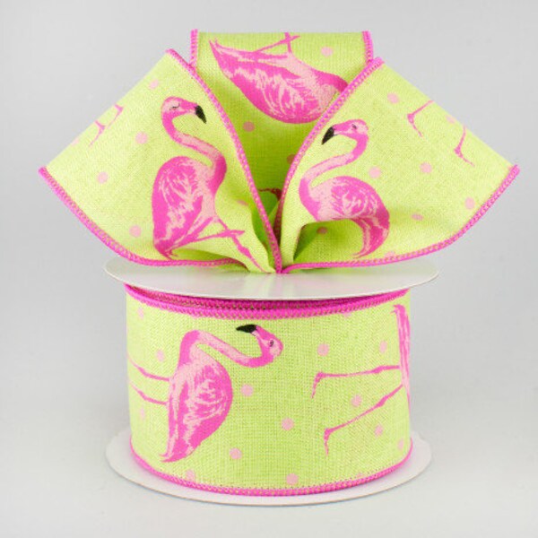 Flamingo Ribbon Wired - Etsy