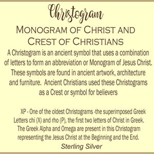 Christogram Chi Rho Quatrefoil Cross Necklace Sterling Silver -gift ...