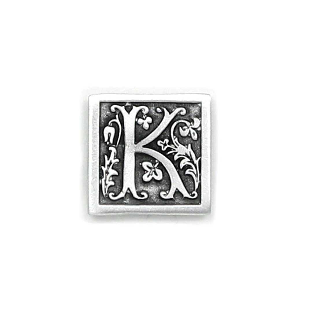 Antique Finished Letter K Initial Pin With Magnetic Back Closure No ...