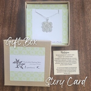 Christogram Chi Rho Quatrefoil Cross Necklace Sterling Silver -gift ...