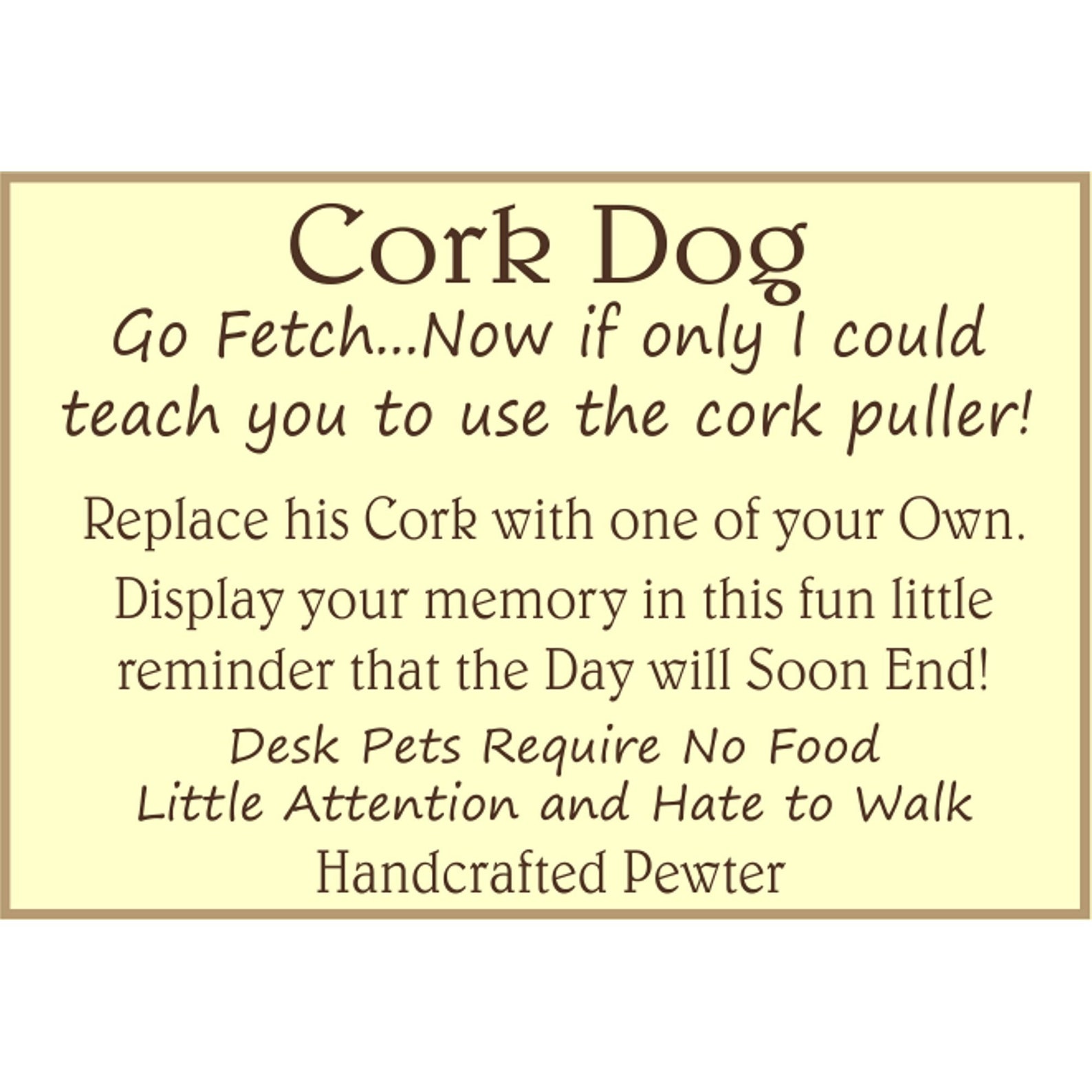Labrador Retriever Cork Pet -changeable Wine Cork Display Pewter ...