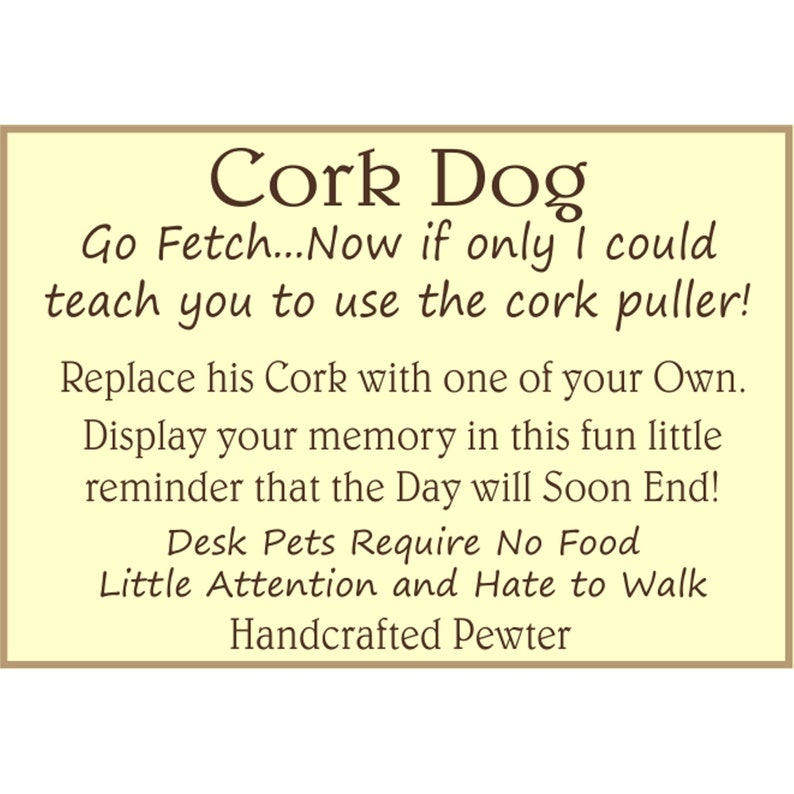 Labrador Retriever Cork Pet -changeable Wine Cork Display Pewter ...