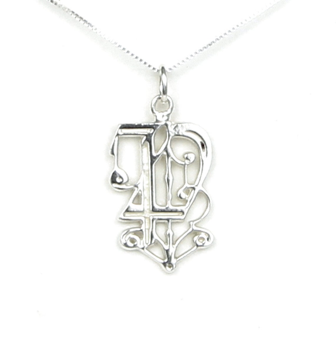 Solid Sterling Silver Initial Letter P Necklace - Etsy