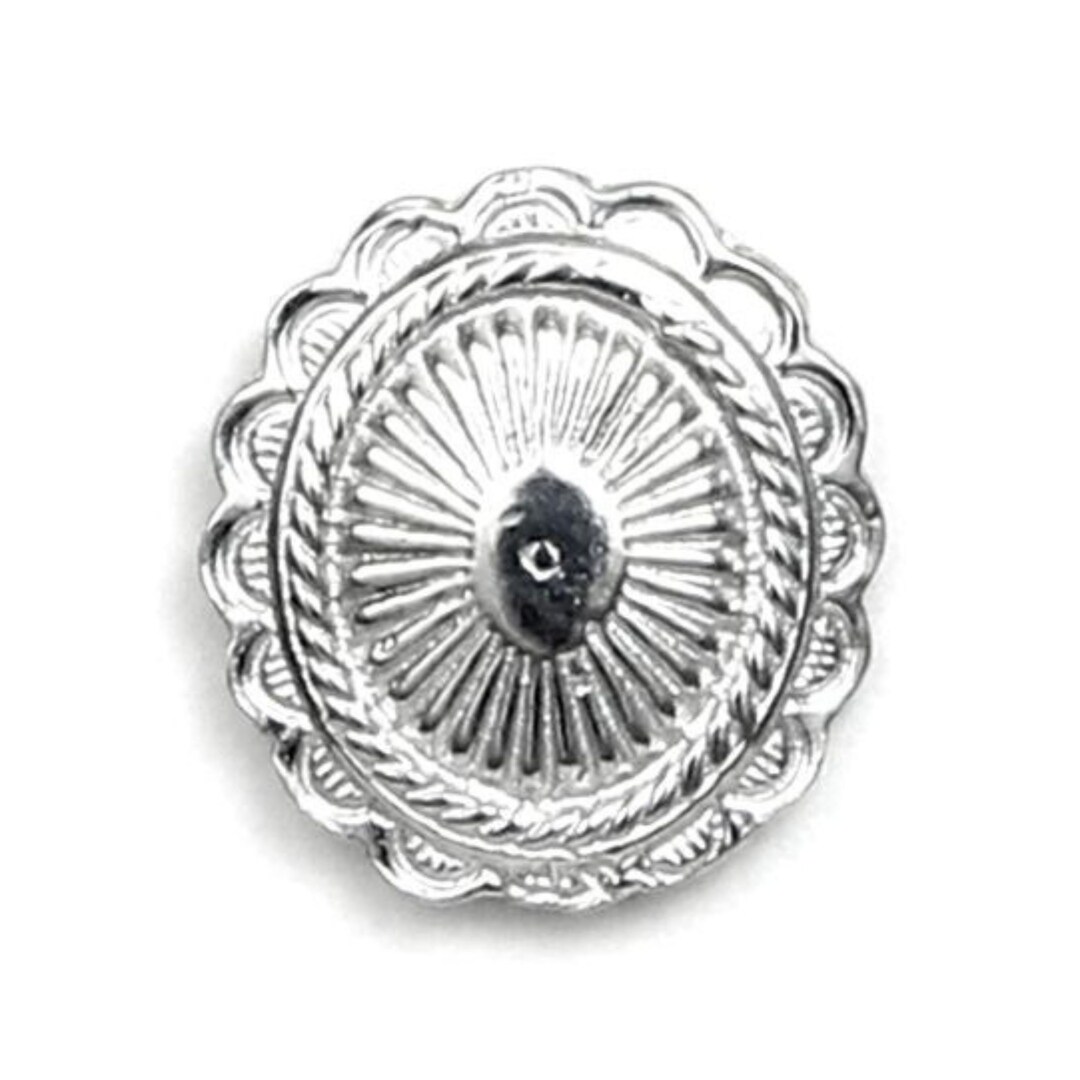 Pewter Oval Concho Scarf Pin With Magnetic Back Closure- No Holes in ...