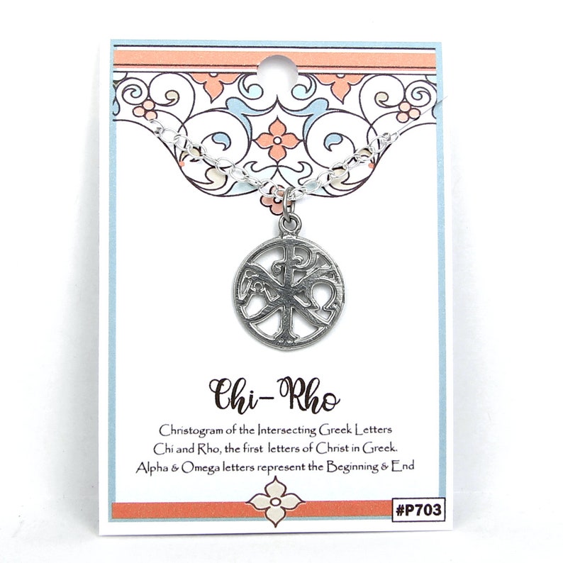 Chi Rho Necklace - Christogram - Monogram of Christ and Crest of ...